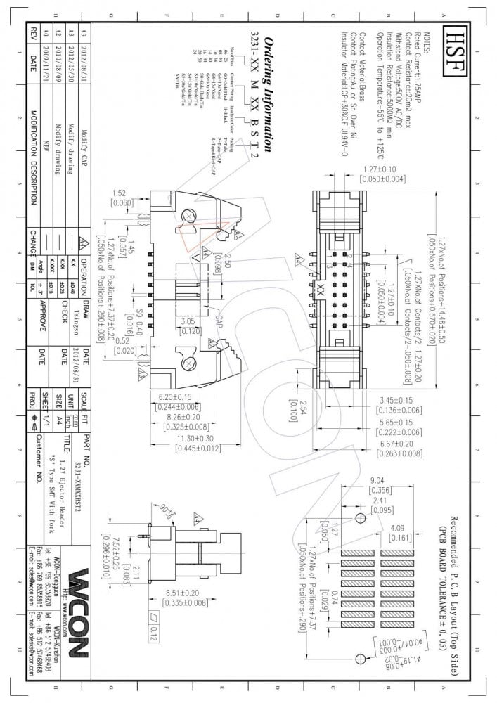 Wcon 3231-30MS0BSR1 technical document preview