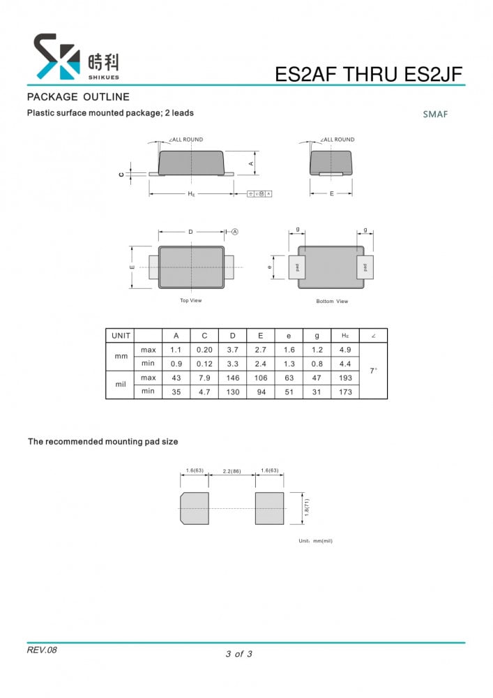 ES2AF datasheet page 3