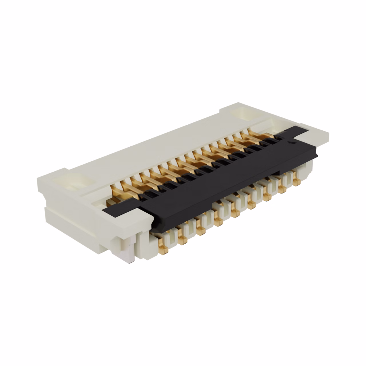 Easy-On FPC Connector, 0.25mm Pitch, 1.00mm Mated Height, Right-Angle, Surface Mount, Bottom Contact Style, with Extended Actuator, 17 Circuits, Halogen-Free, 6000 Pieces per Reel for sale
