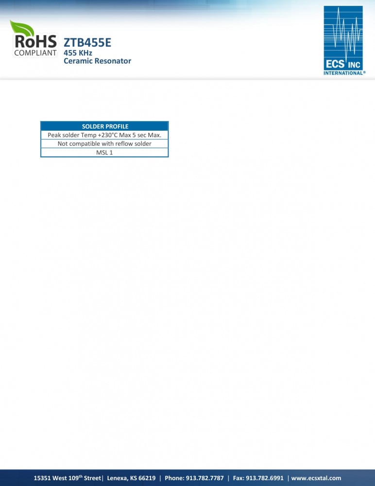 ECS ceramic resonator technical document page 2