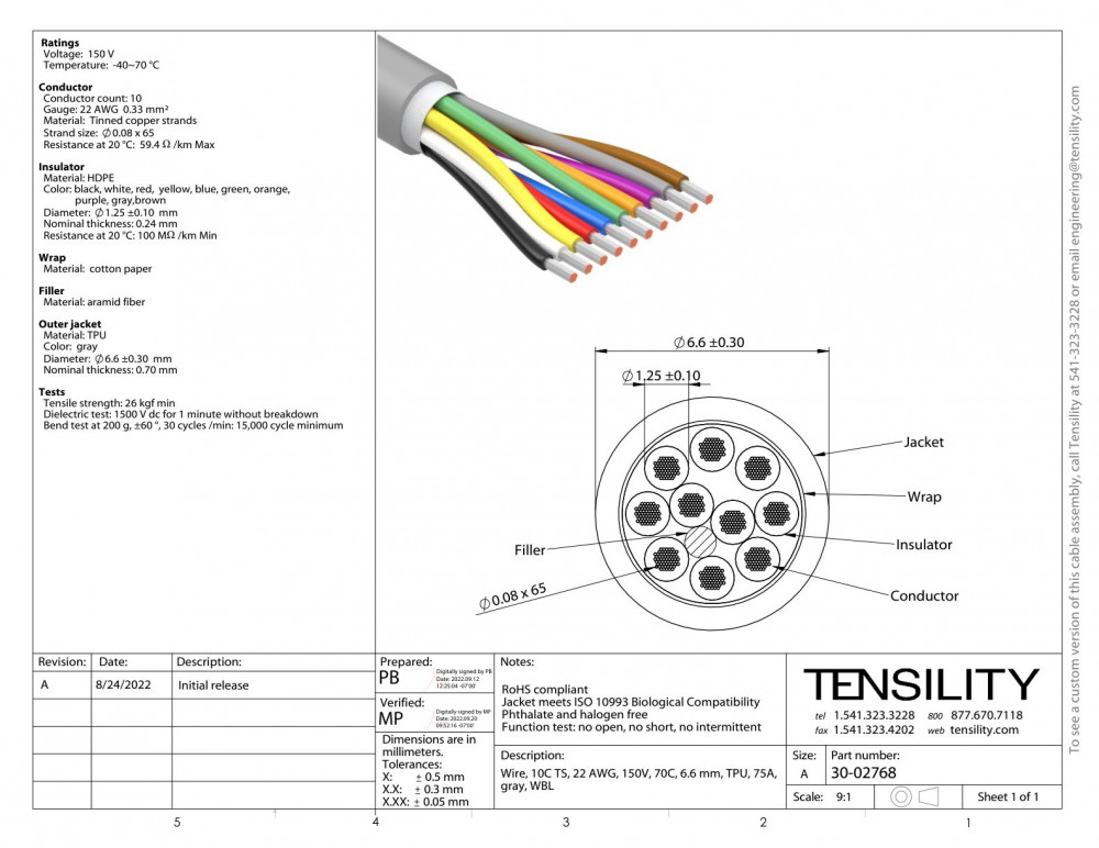 Tensility International 30-02768 product drawing preview