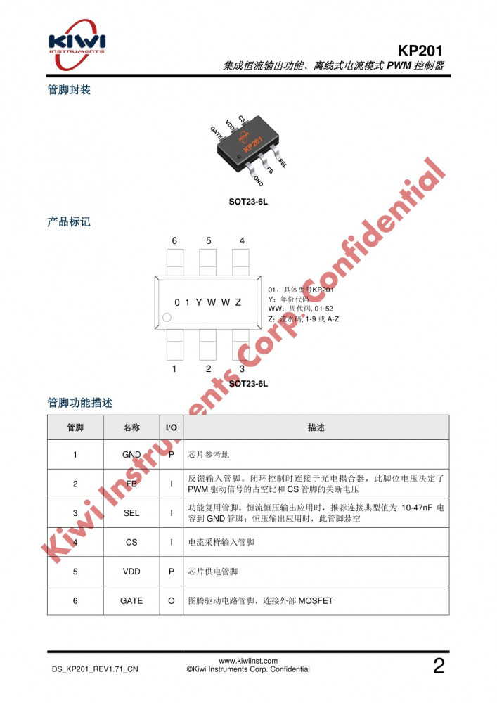 KP201LGA datasheet page 2