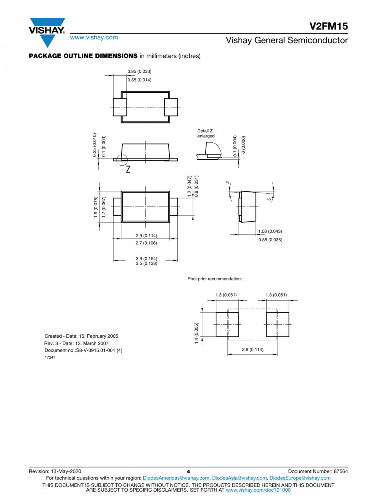 V2FM15 datasheet page 4