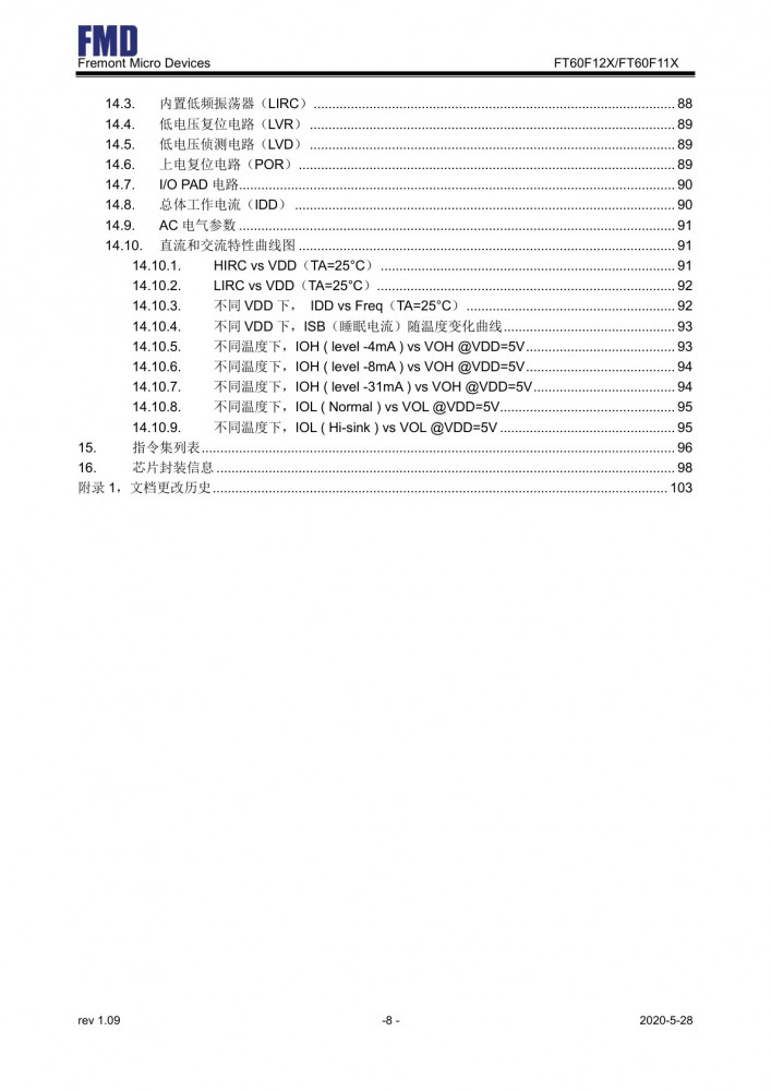 FT60F122A-RB technical document page 8