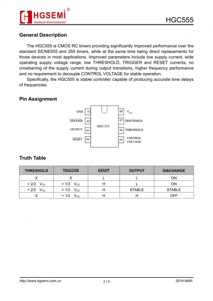 HGC555 datasheet page 2
