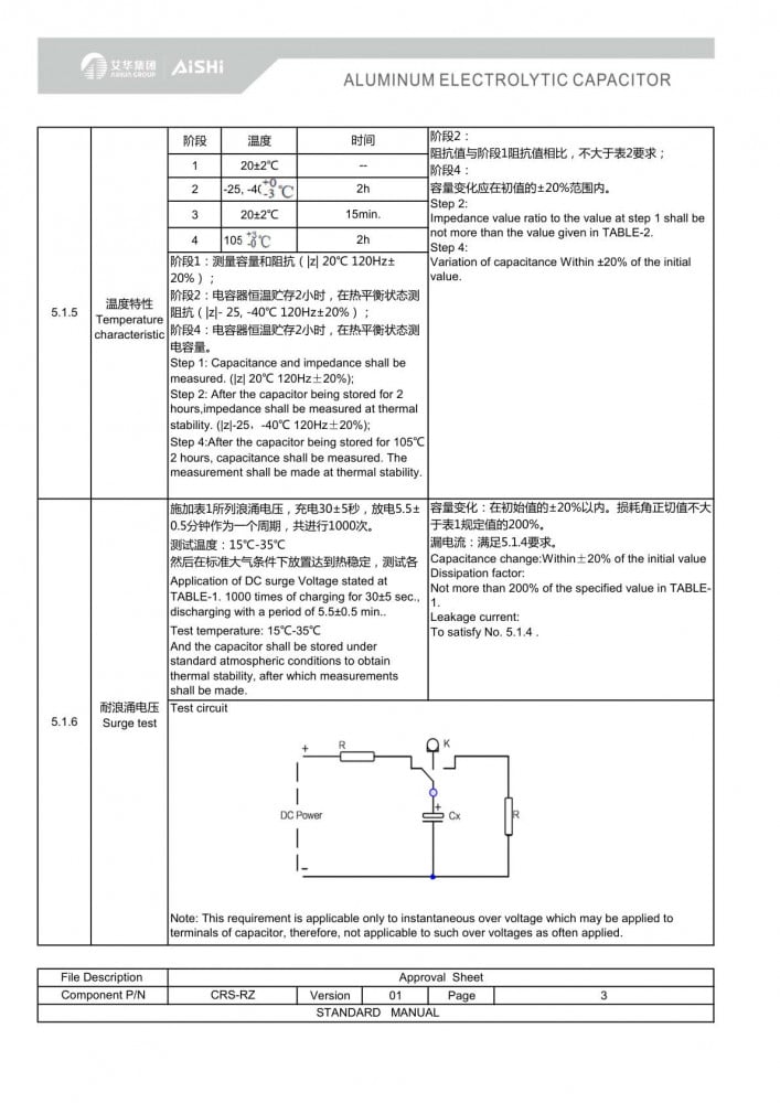 AISHI ERZ1HM101E12OT approval document page 6