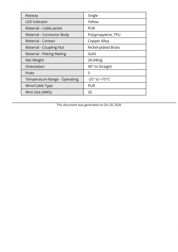 Molex cordset drawing, page 3 preview