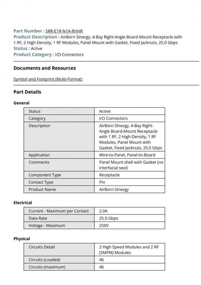 SRR-E1R-N1A-RHHR product document page 1