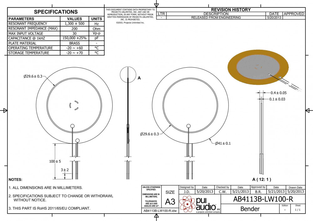 AB4113B-LW100-R product documentation page