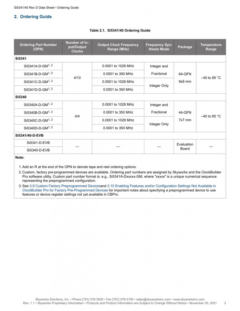 SI5341B-B05239-GM datasheet page 3