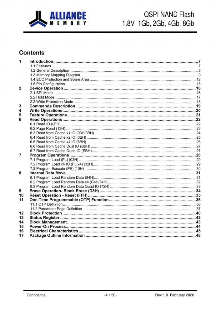 AS5F11G04SNDC-10LIN datasheet preview page 4