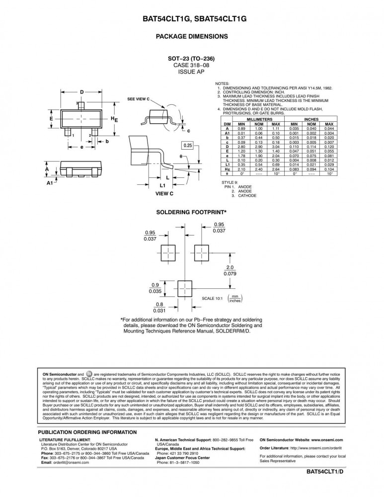 BAT54CLT1G datasheet page 4