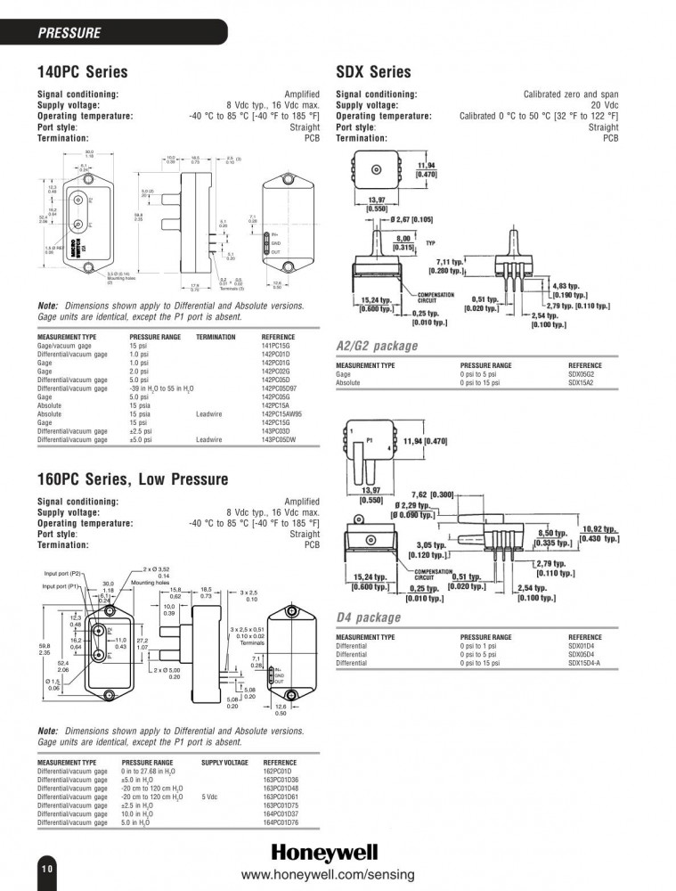 Honeywell catalogue page 10
