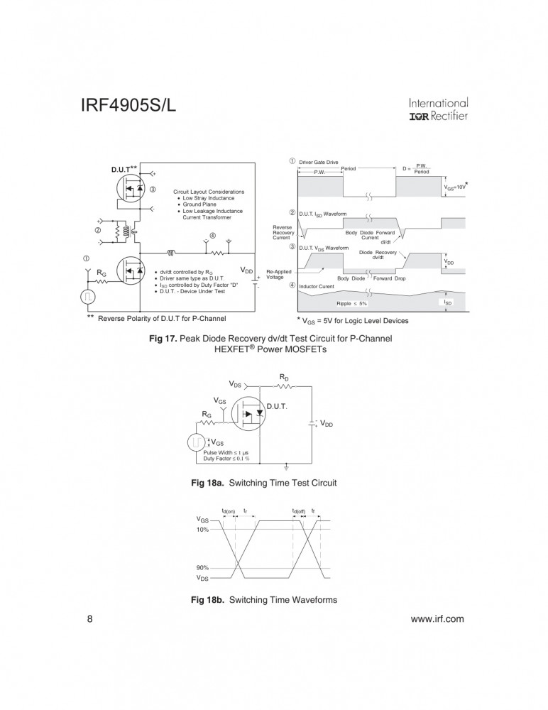 IRF4905STRLPBF datasheet page 8