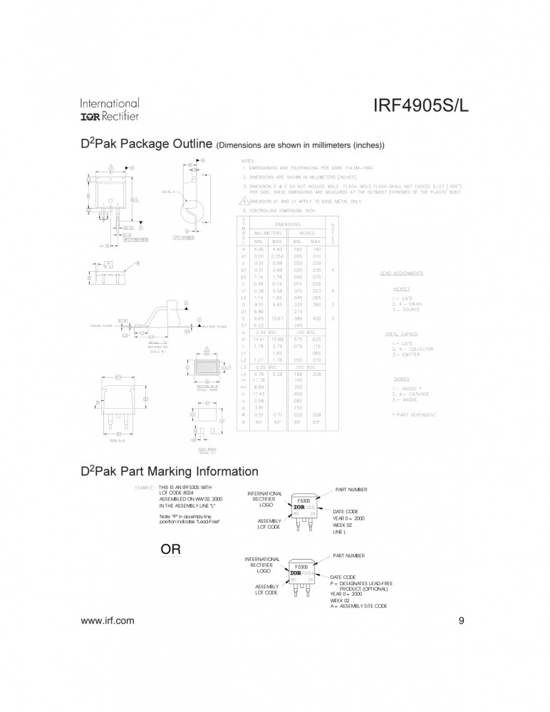 IRF4905STRLPBF datasheet page 9