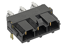 KK 396 Solid Right-Angle Header, Friction Lock, with Snap-in Plastic Peg PCB Lock, 4 Circuits, 0.38µm Gold (Au) Selective Plating