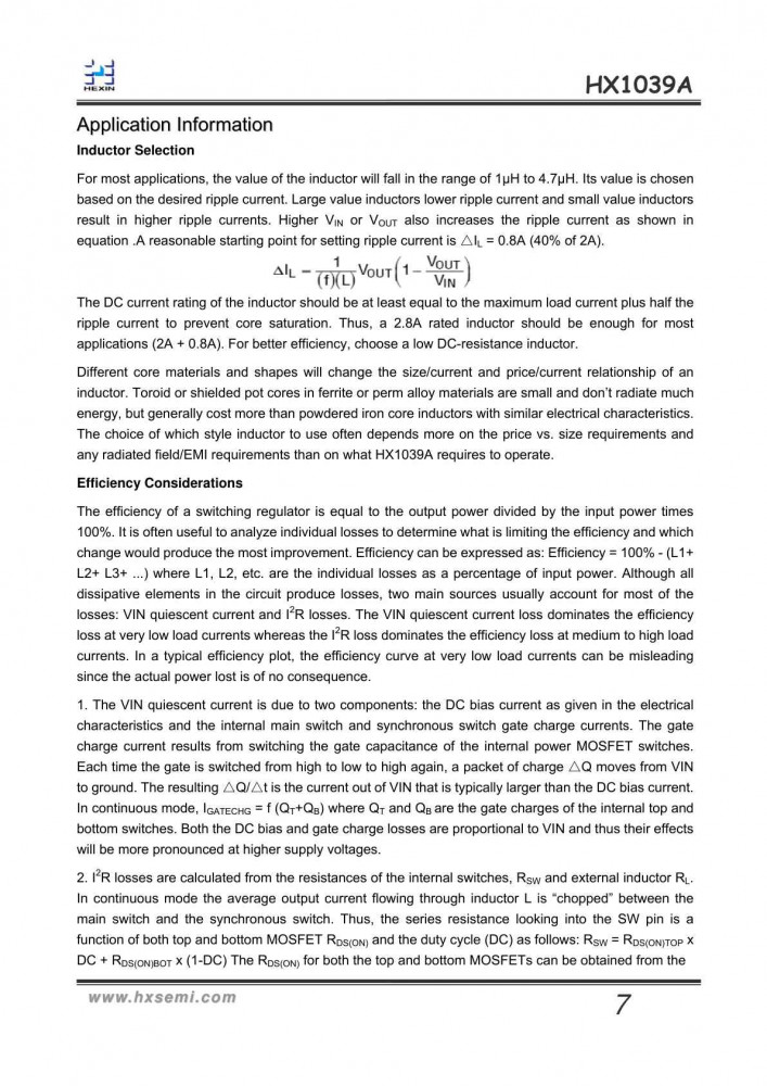 HX1039A-AGC datasheet page 7