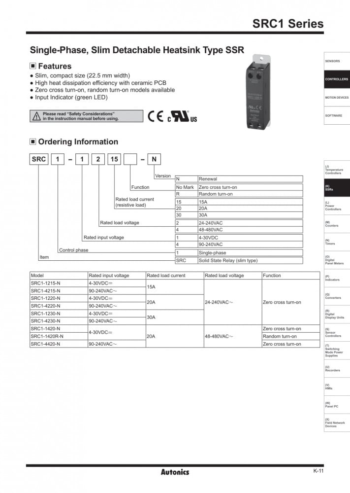 SRC1-1420R-N datasheet page 1