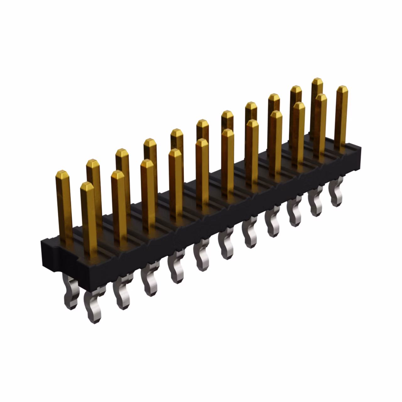 2.00mm Pitch Milli-Grid Straddle Mount Header, 22 Circuits, 0.38µm Gold (Au) Selective Plating, Lead-Free for sale