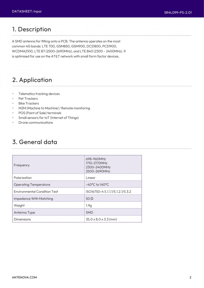 Inpai SR4L099 datasheet page 2