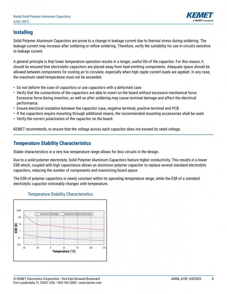 KEMET A755 datasheet page 8