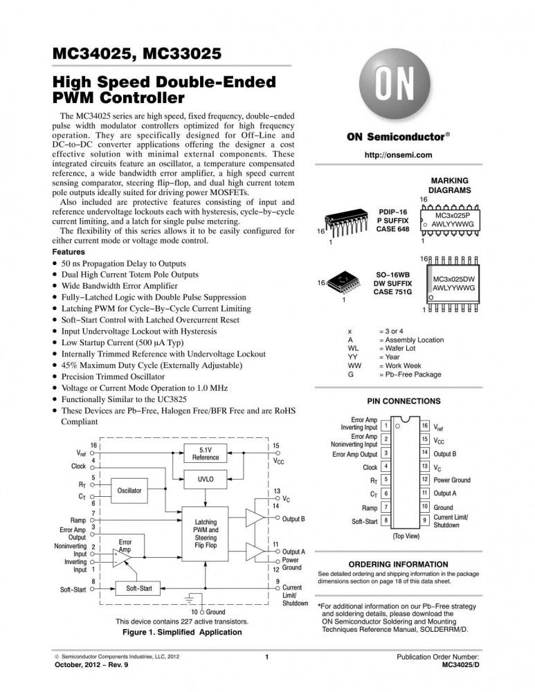 MC34025 datasheet page 1