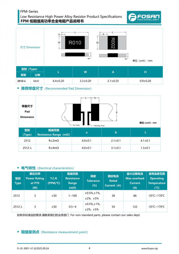 FPM series datasheet page 4