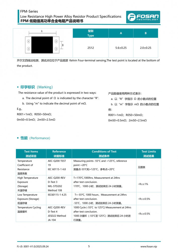 FPM series datasheet page 5