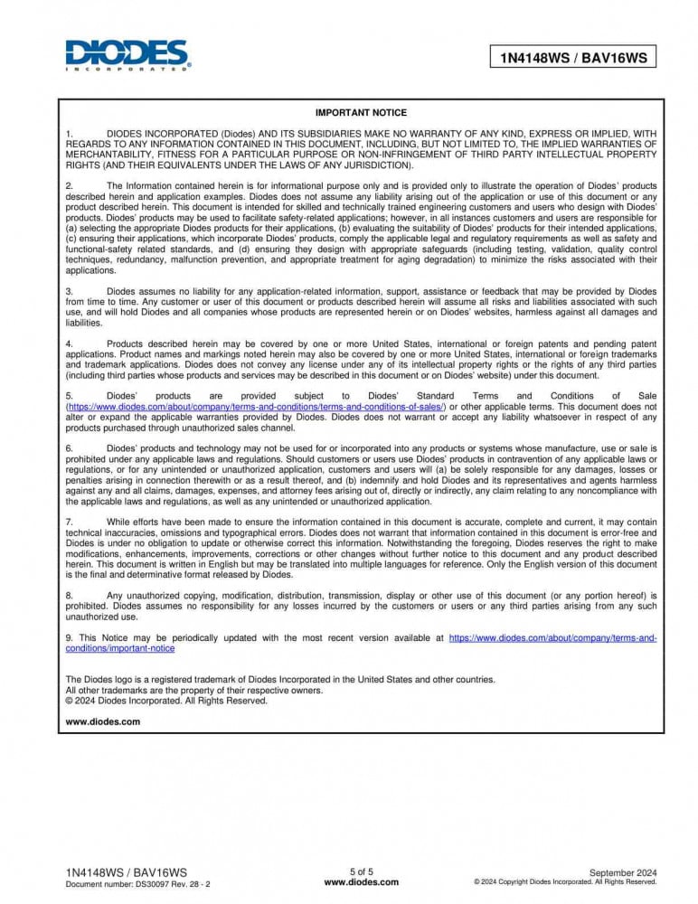 1N4148WS-7-F datasheet page 5