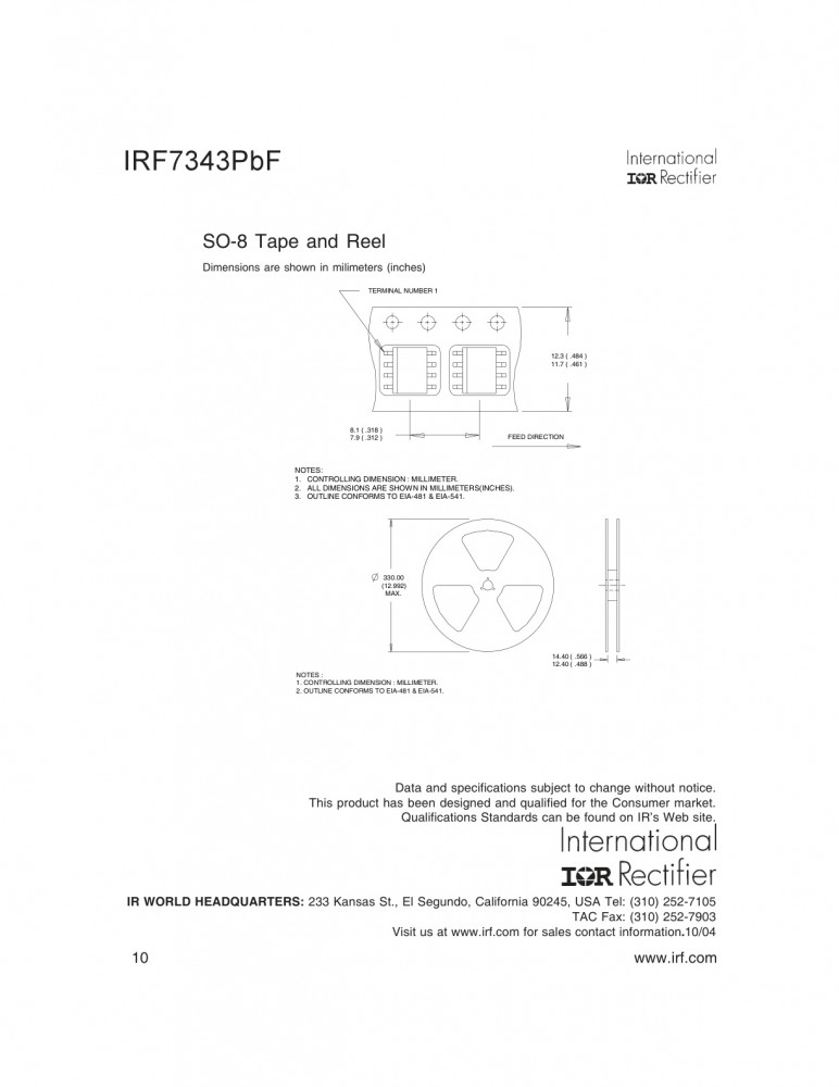IRF7343TRPBF datasheet page 10