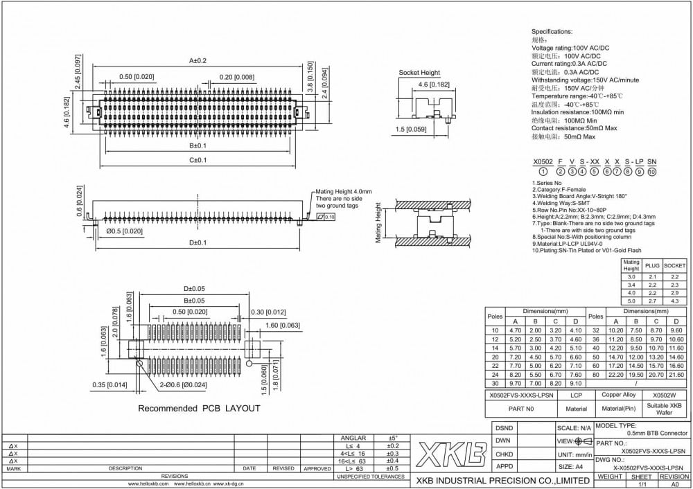 X0502FVS-60AS-LPSN technical drawing page