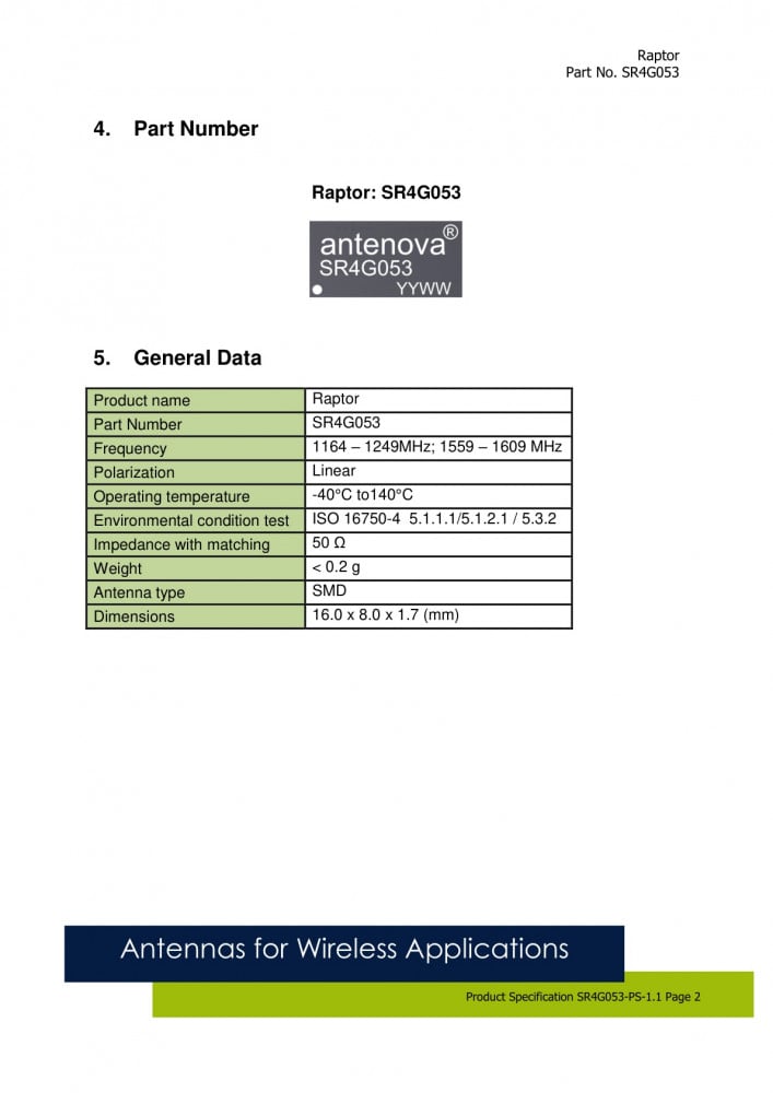 SR4G053 datasheet page 2