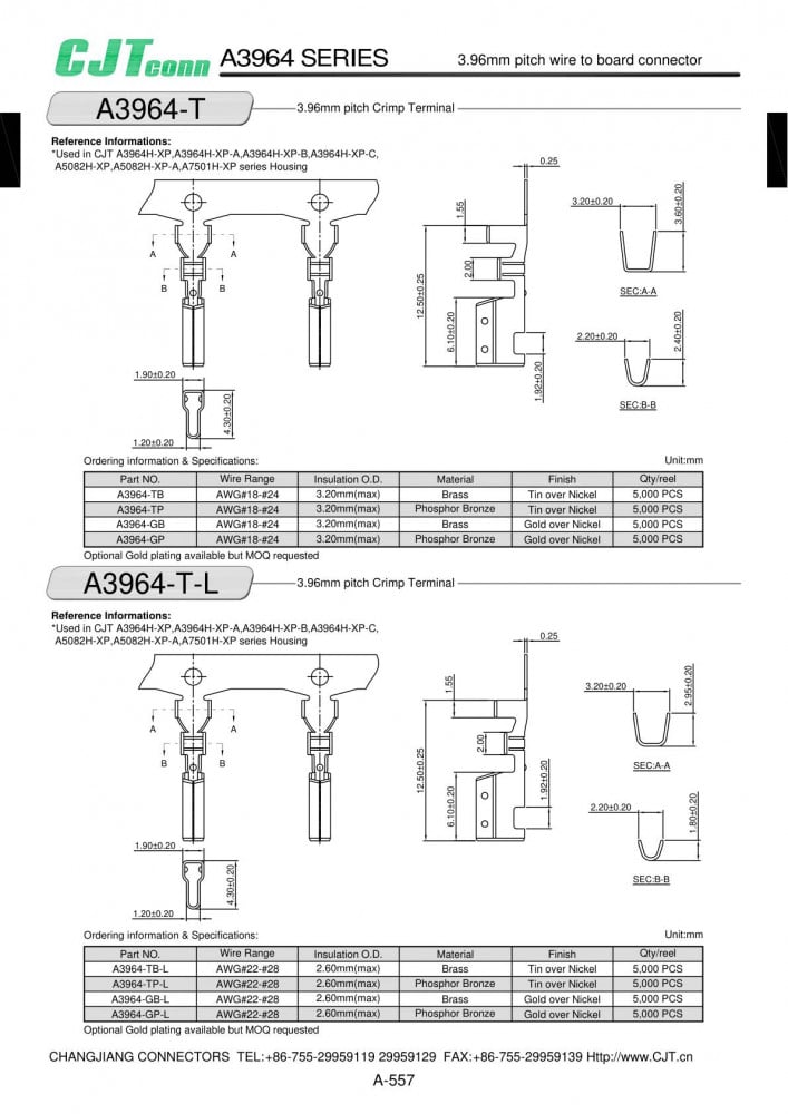 CJT A3964H series datasheet page 2