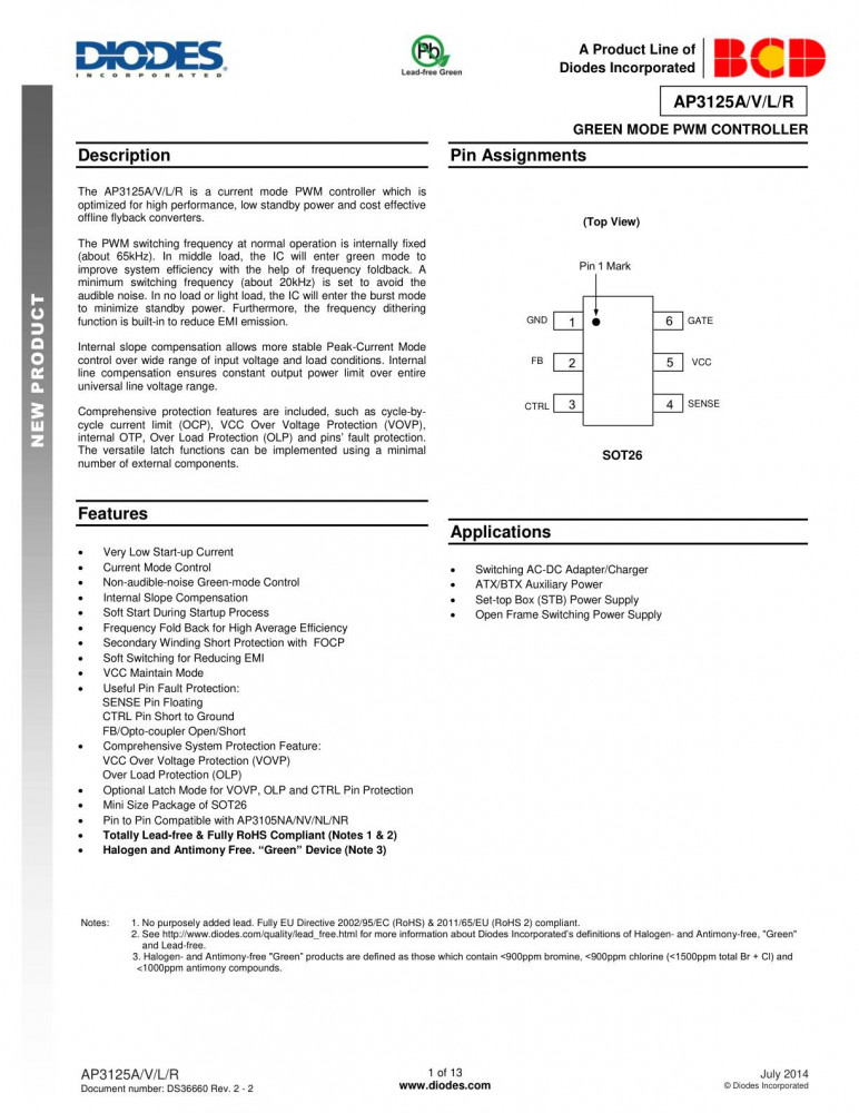AP3125AKTR-G1 technical document page 1