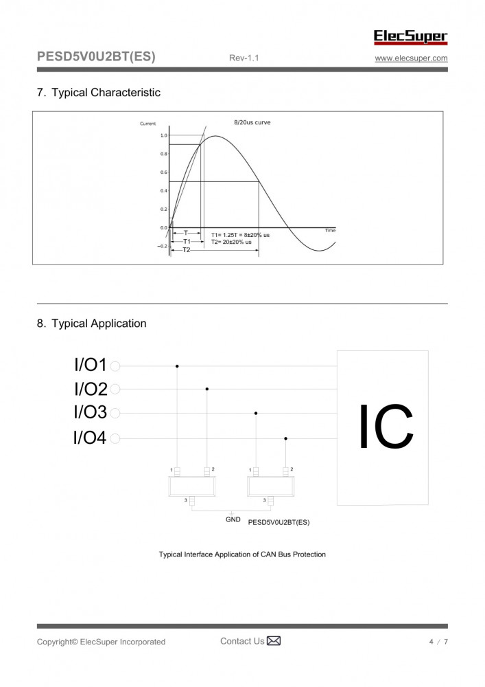 PESD5V0U2BT(ES) datasheet page 4