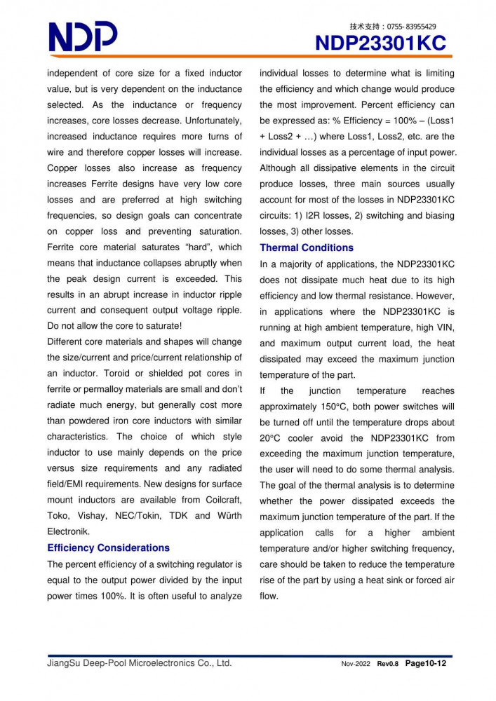 NDP23301KC datasheet page 10