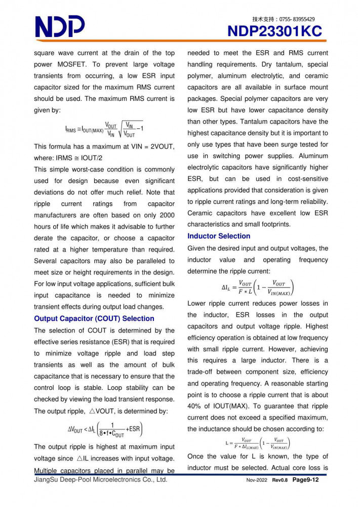 NDP23301KC datasheet page 9