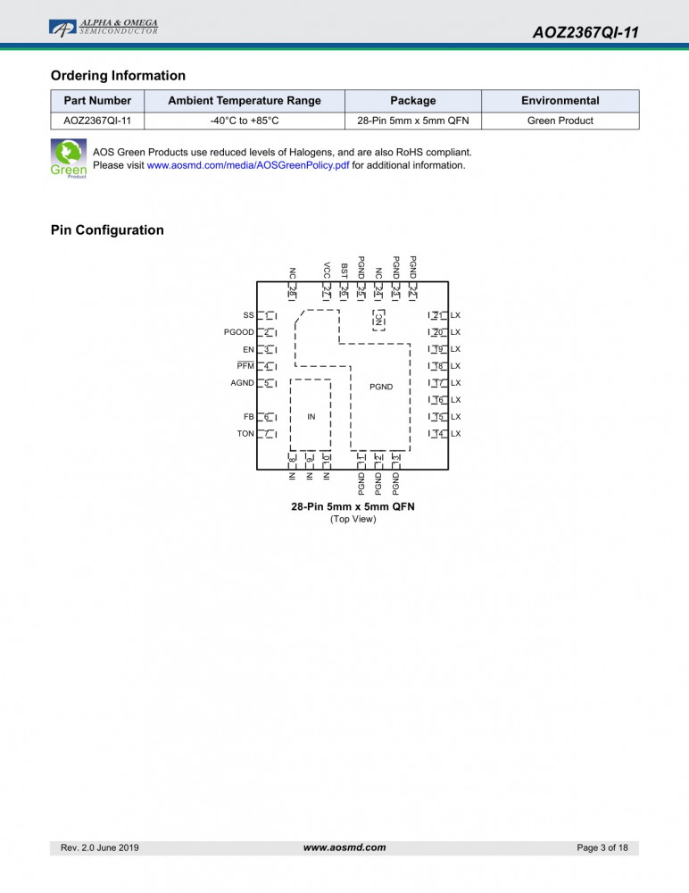 AOZ2367QI-11 datasheet page 3