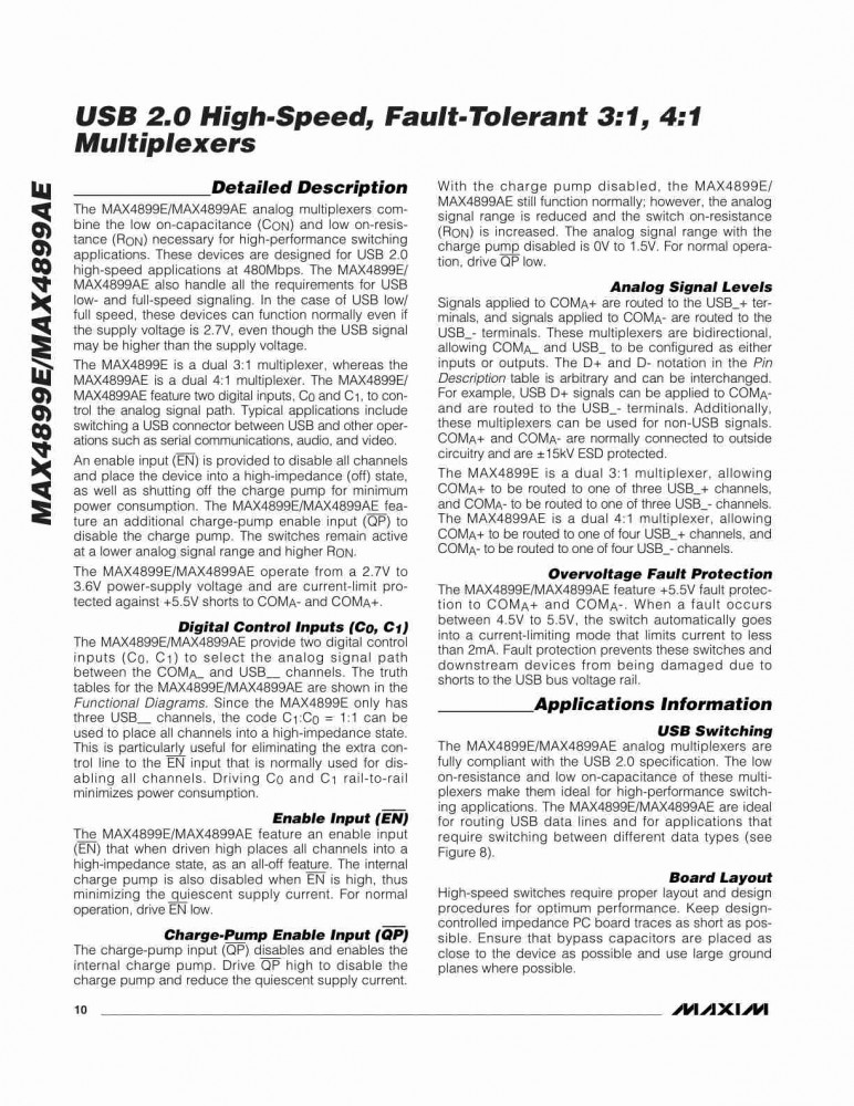 MAX4899AE datasheet page 10