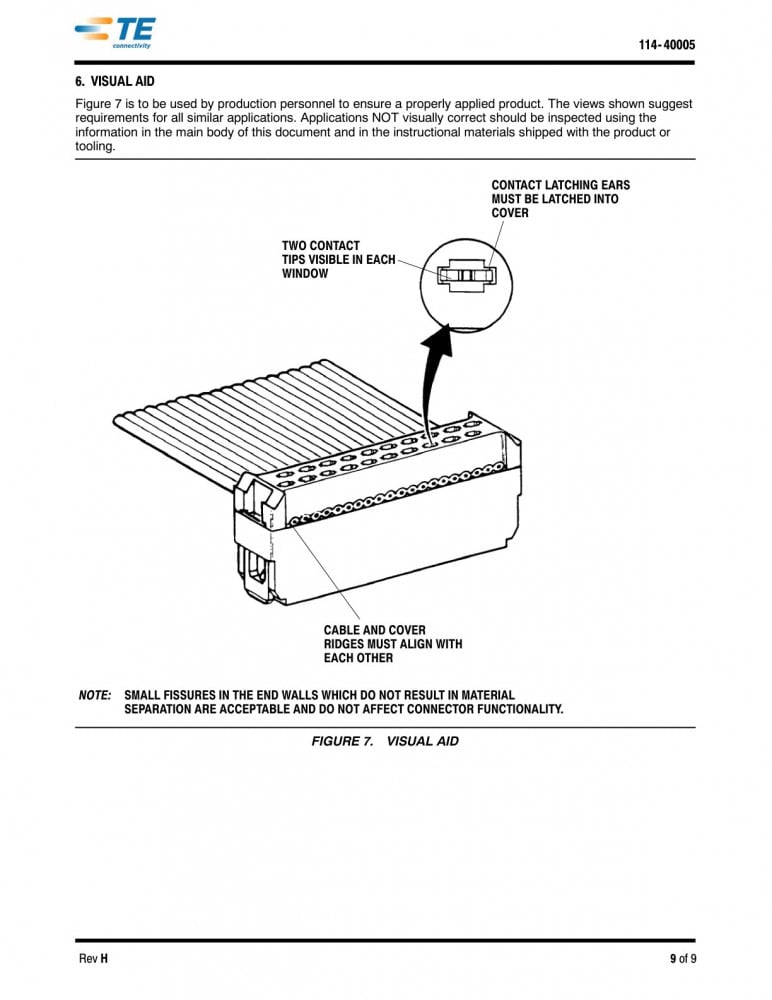 AMP-LATCH Novo application specification page 9