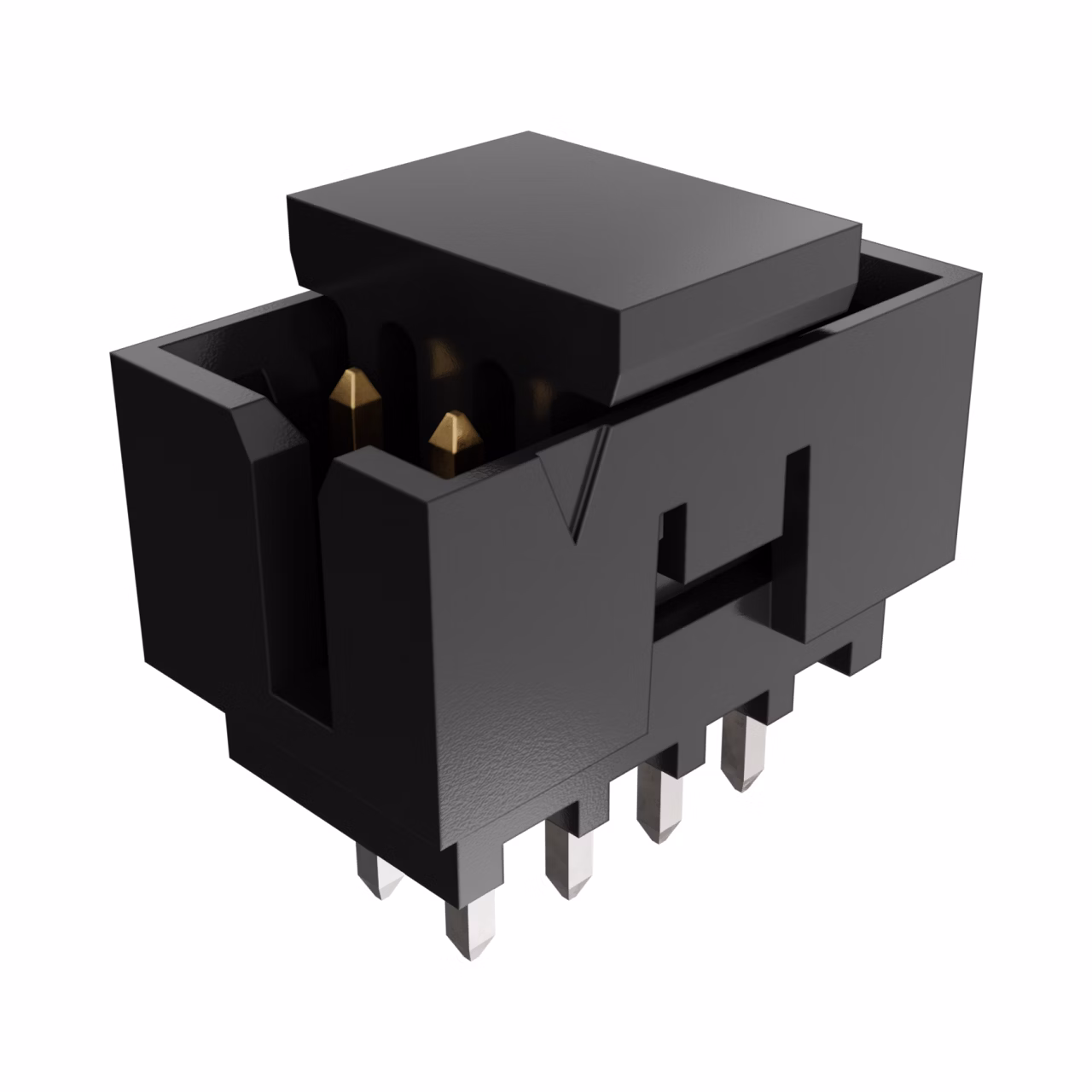 2.00mm Pitch, Milli-Grid PCB Header, Dual Row, Vertical, Through Hole, Shrouded, 44 Circuits, Circuit 20 Voided, 0.38µm Gold (Au) Plating, 2.50mm Tail Length, Dual Side Slots, Dual Friction Locks, Center Polarization, Tube