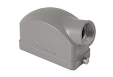 Heavy-Duty Standard (STD) Single Lever Surface Mount Housing, Die-cast Aluminum, with 1 Lever, with Cover, with Gasket, Size 10A «49x16», M20 Thread, Grey