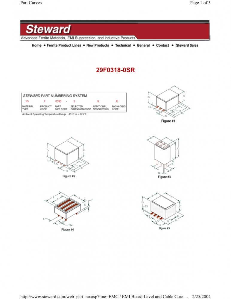 29F0318-0SR technical document page 1