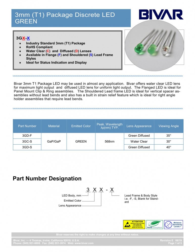BIVAR 3GD-S datasheet page 1