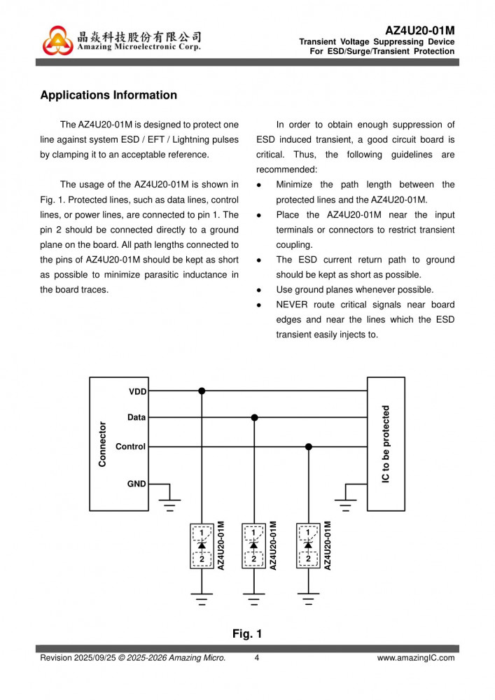 AZ4U20-01M datasheet page 4