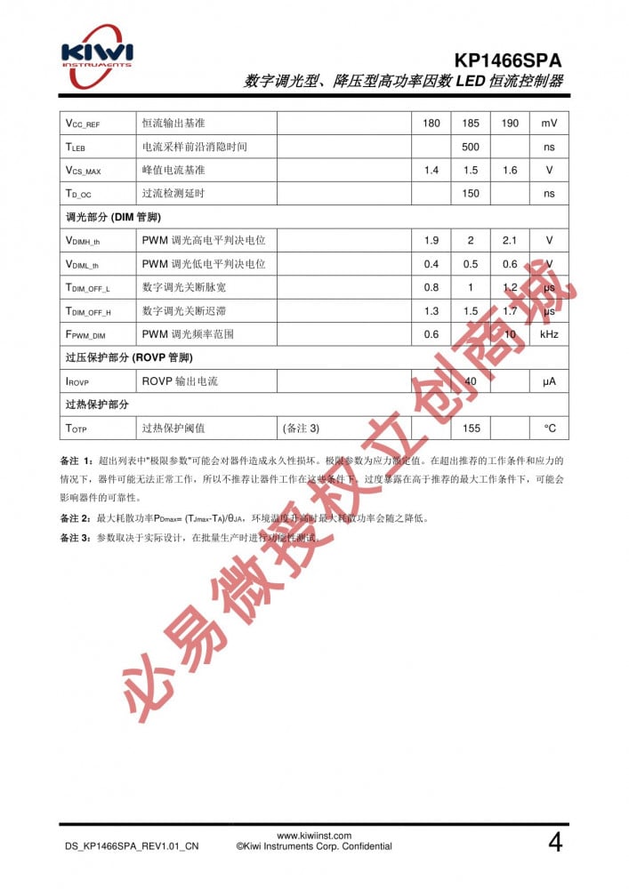 KP1466SPA datasheet page 4
