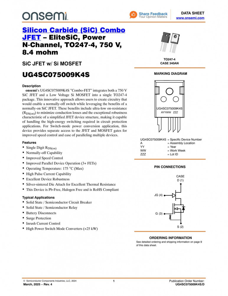 UG4SC075009K4S datasheet page 1