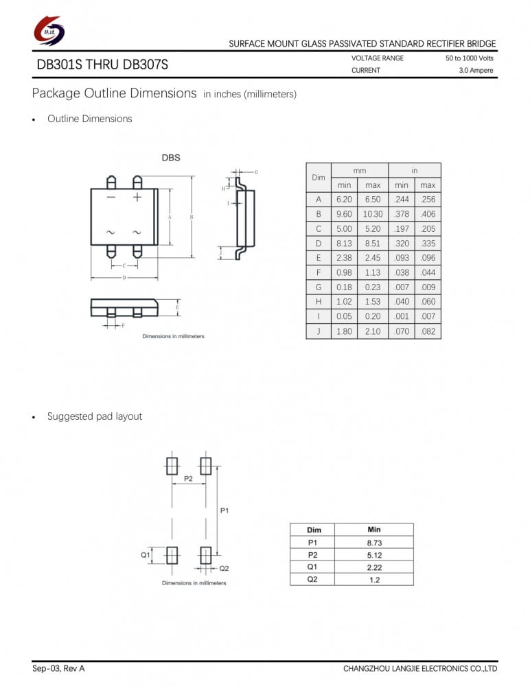 DB307S datasheet page 3