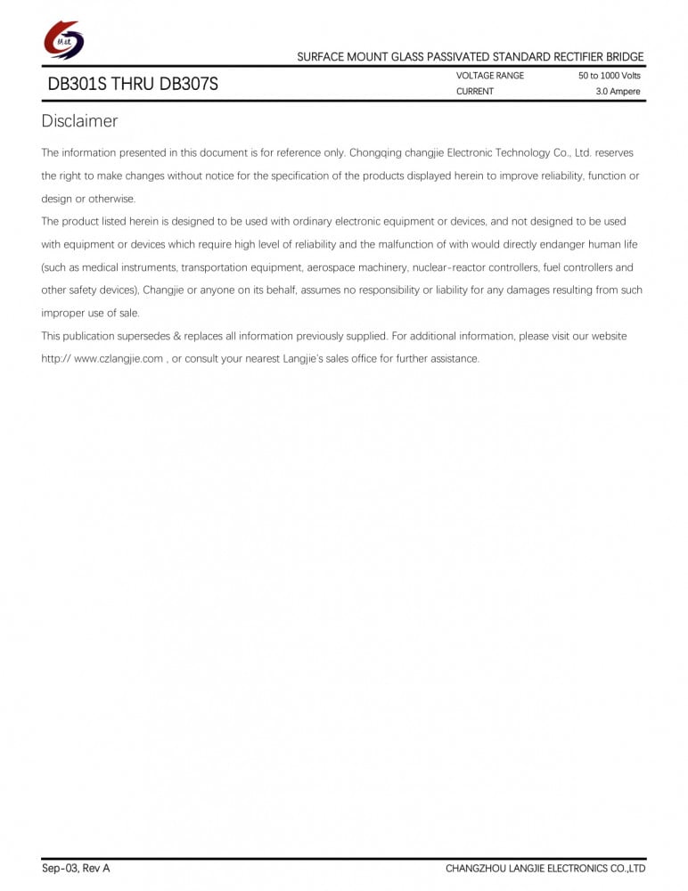 DB307S datasheet page 6