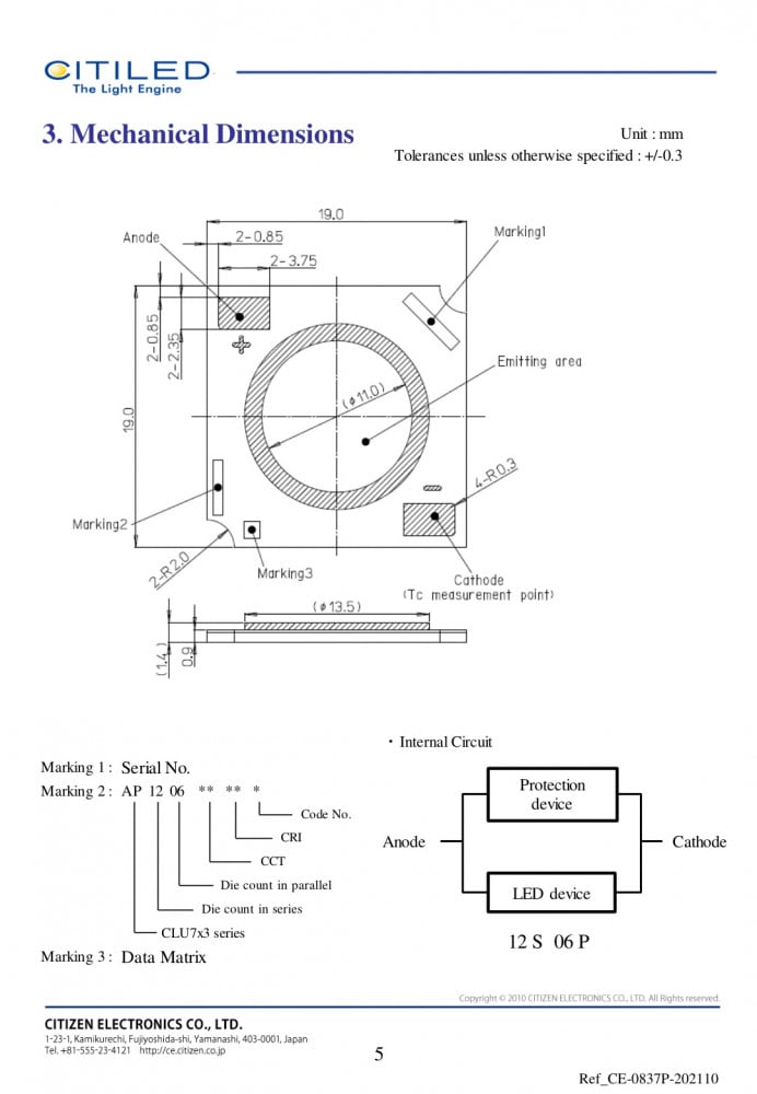 CITIZEN CLU723 datasheet page 5